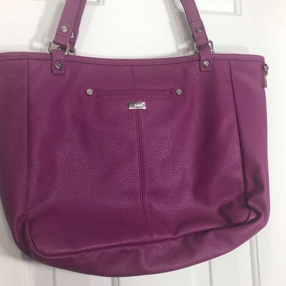 31 | Bags | Dark Pinkish Purple Jewell 3 Bag Reversible Purse | Poshmark